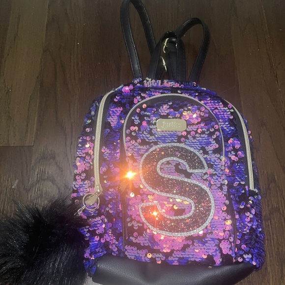 Justice | Accessories | Justice Initial Dark Flip Sequin Mini Backpack ...
